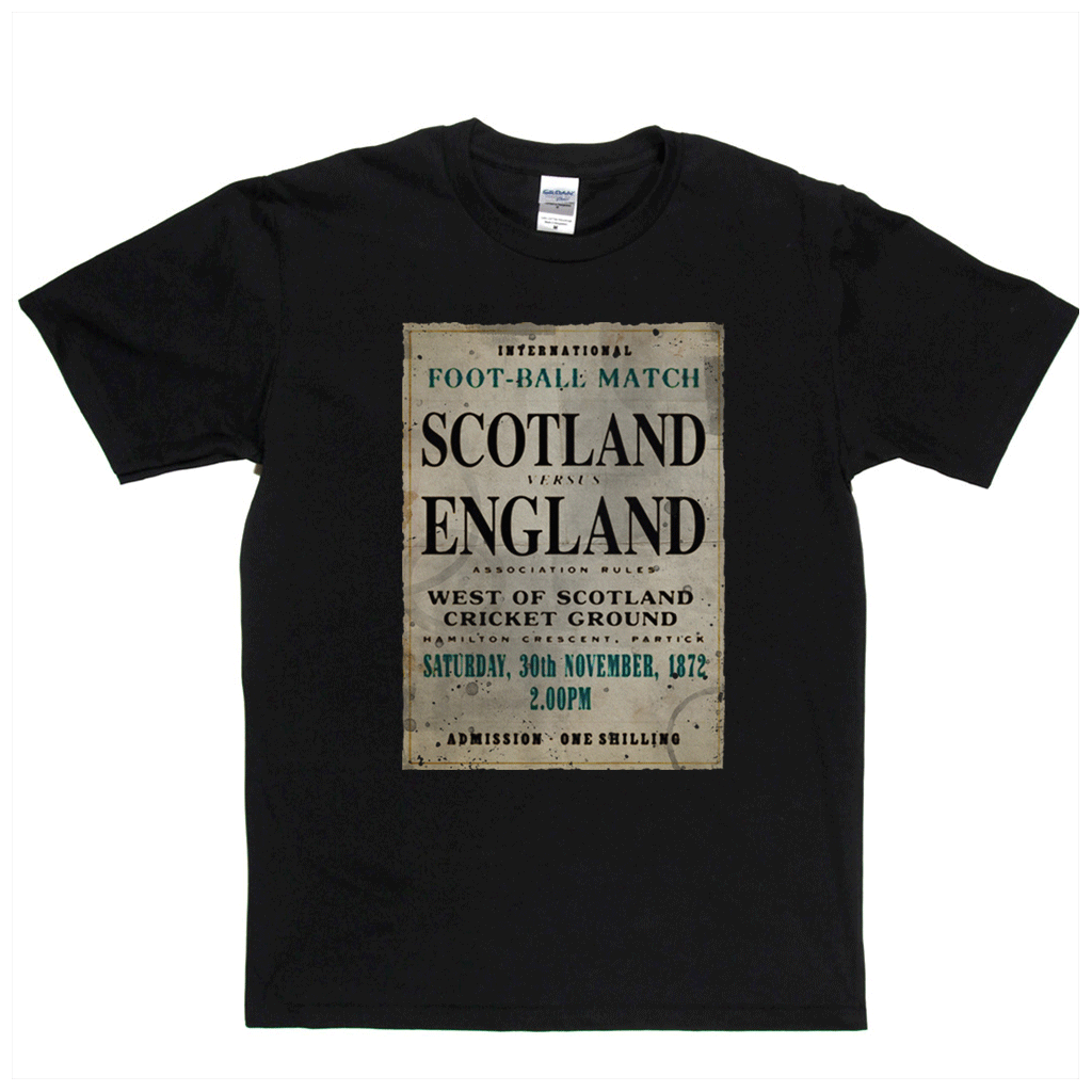Scotland V England 1872 T-Shirt - Distressed Style – DJTees